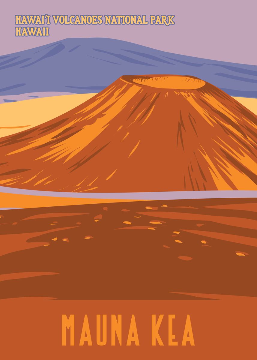 'Mauna Kea WPA' Poster, picture, metal print, paint by John Lucke ...