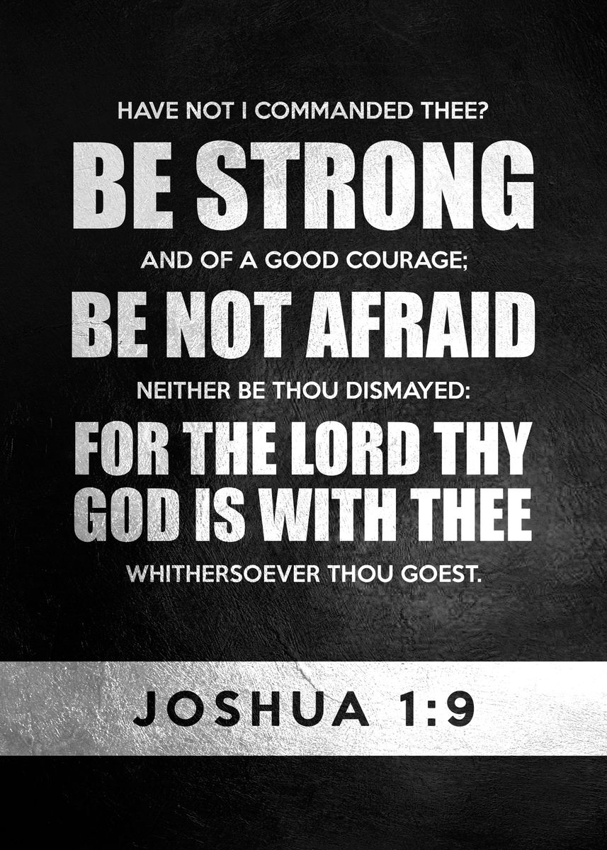 'Joshua 1 9' Poster by ABConcepts | Displate