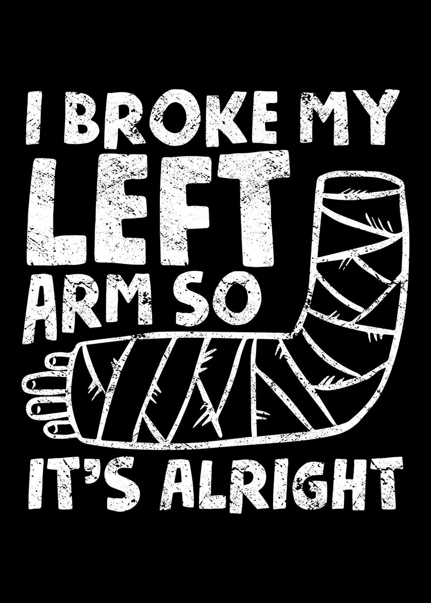 'Broken Arm Shoulder Bone' Poster, picture, metal print, paint by ...