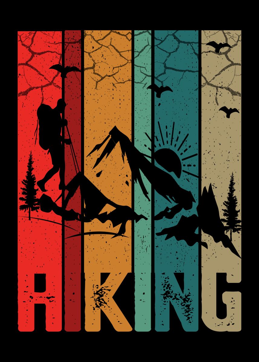 'Hiking Camping Nature ' Poster by Statements | Displate