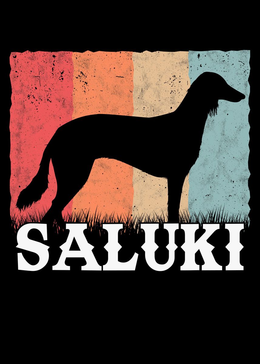 'Saluki Vintage Persian' Poster, picture, metal print, paint by ...