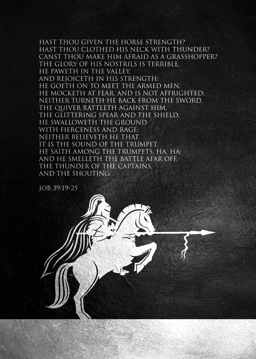 'Job 39 19 25' Poster, picture, metal print, paint by ABConcepts | Displate