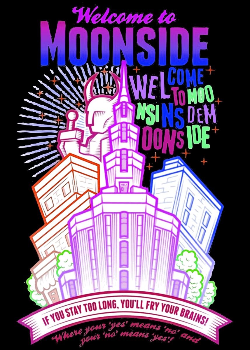 'moonside' Poster, picture, metal print, paint by starborn design ...