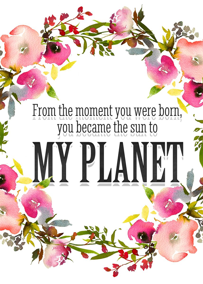 'My planet' Poster, picture, metal print, paint by Juliana RW | Displate