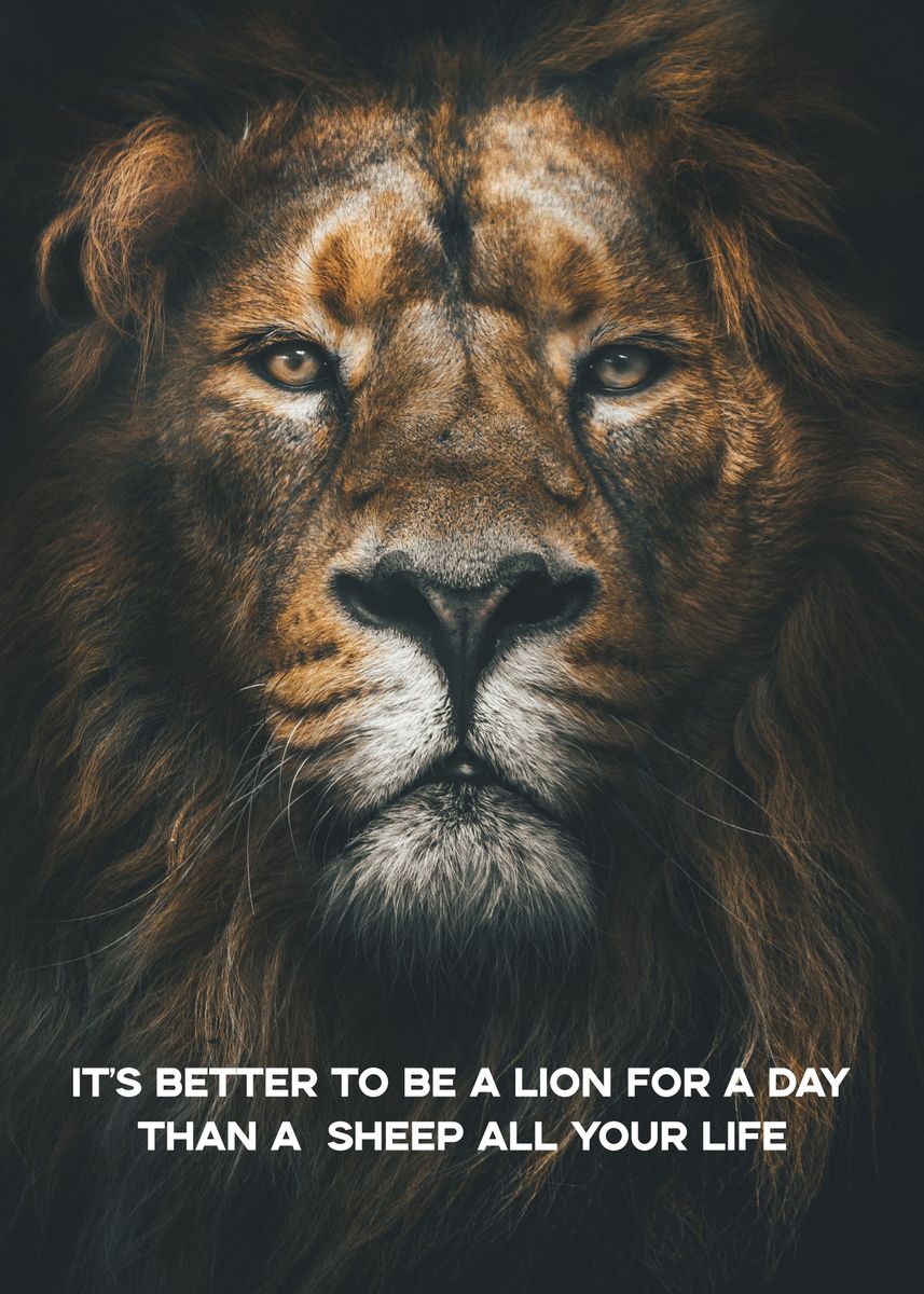 'Be a Lion' Poster, picture, metal print, paint by Conceptual ...