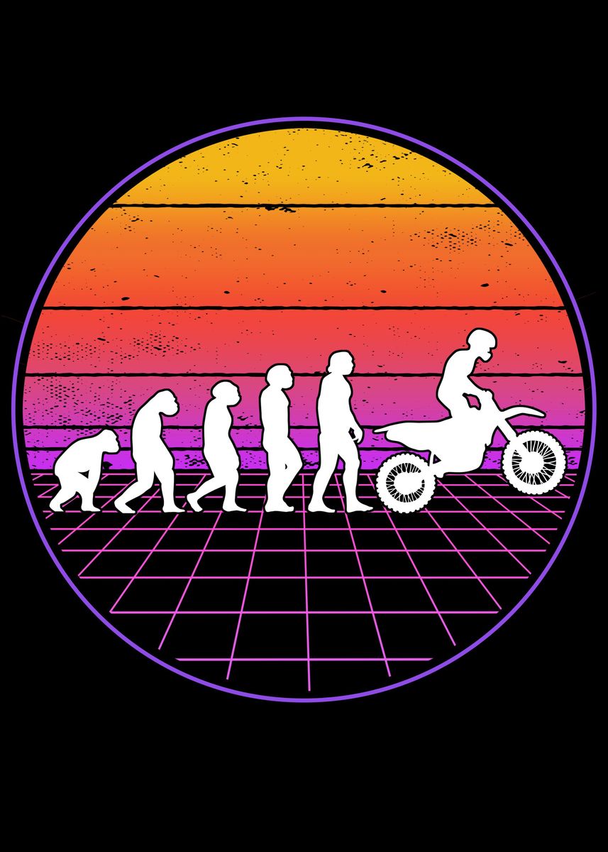 'Motocross Evolution' Poster by FavoritePlates | Displate