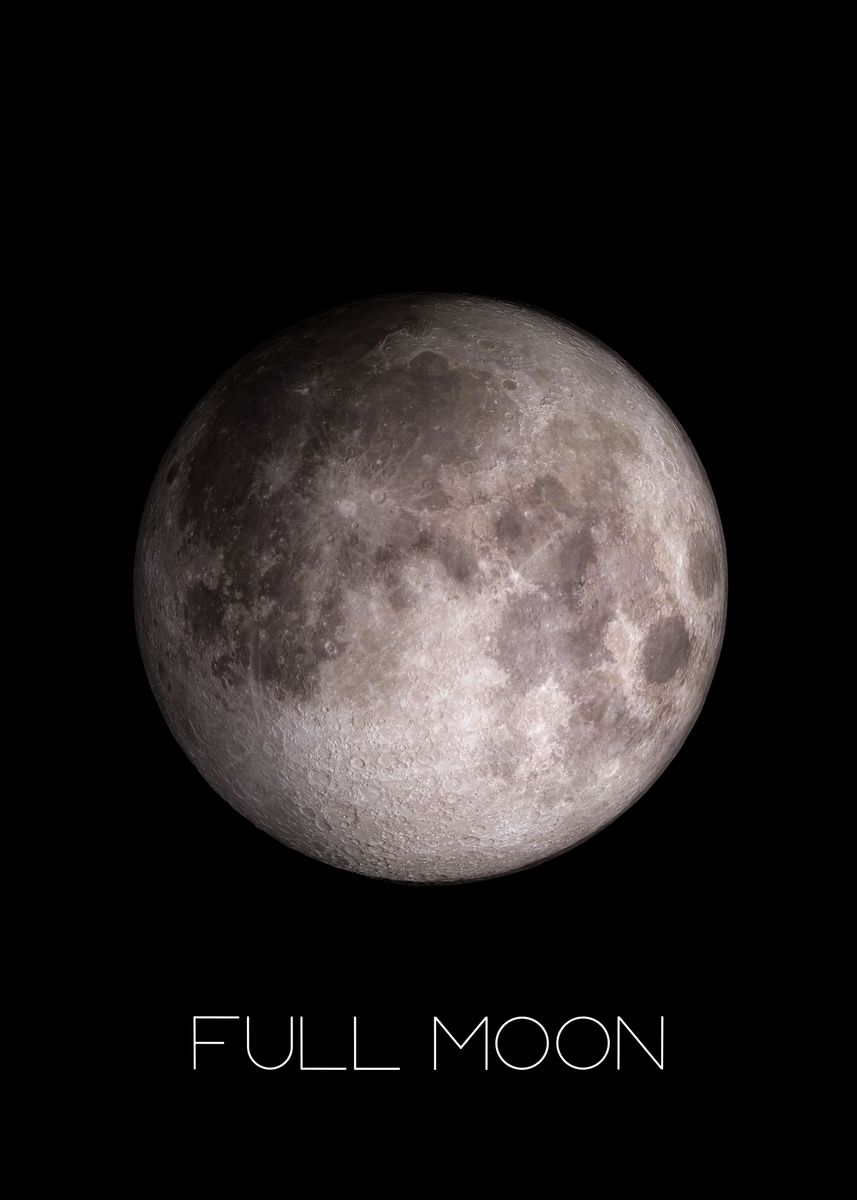 'Full Moon' Poster, picture, metal print, paint by Abdelrahman Yasser ...