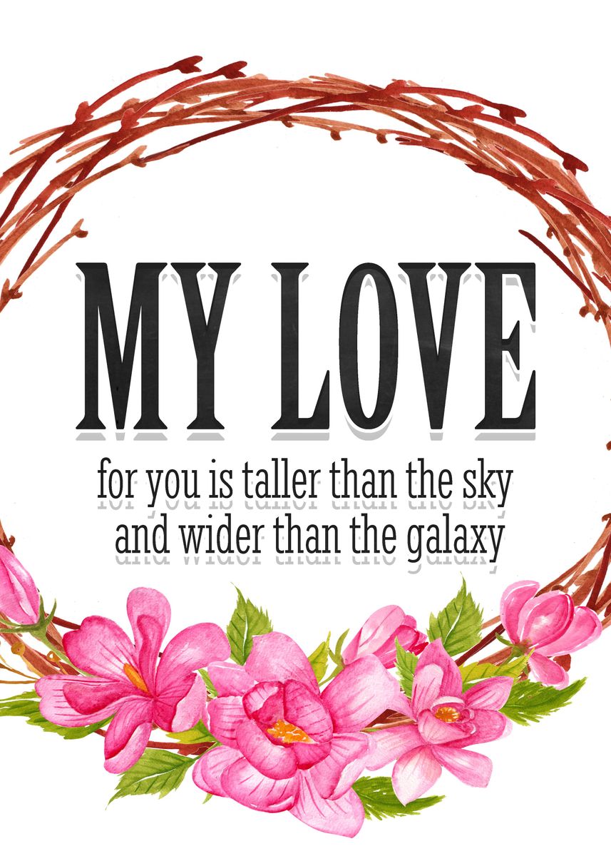 'My love' Poster, picture, metal print, paint by Juliana RW | Displate