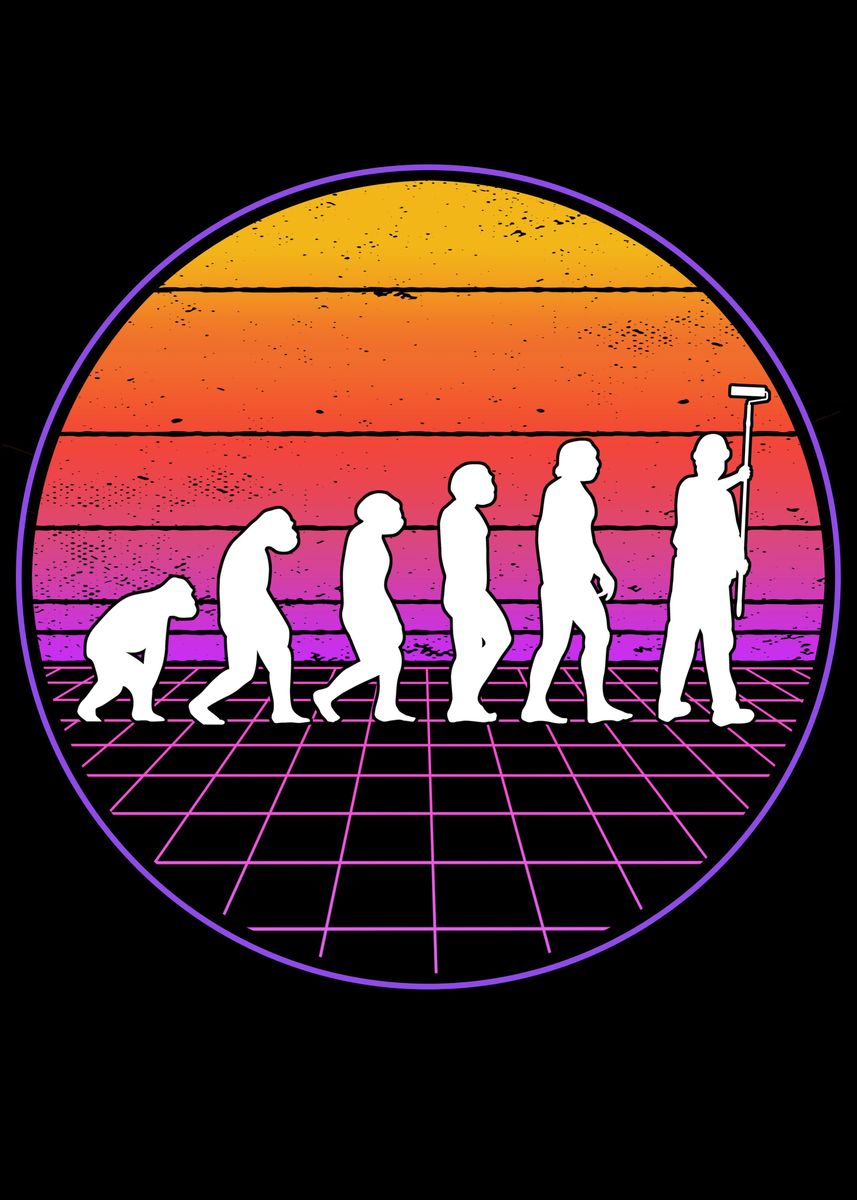 'Painter Evolution' Poster, picture, metal print, paint by ...