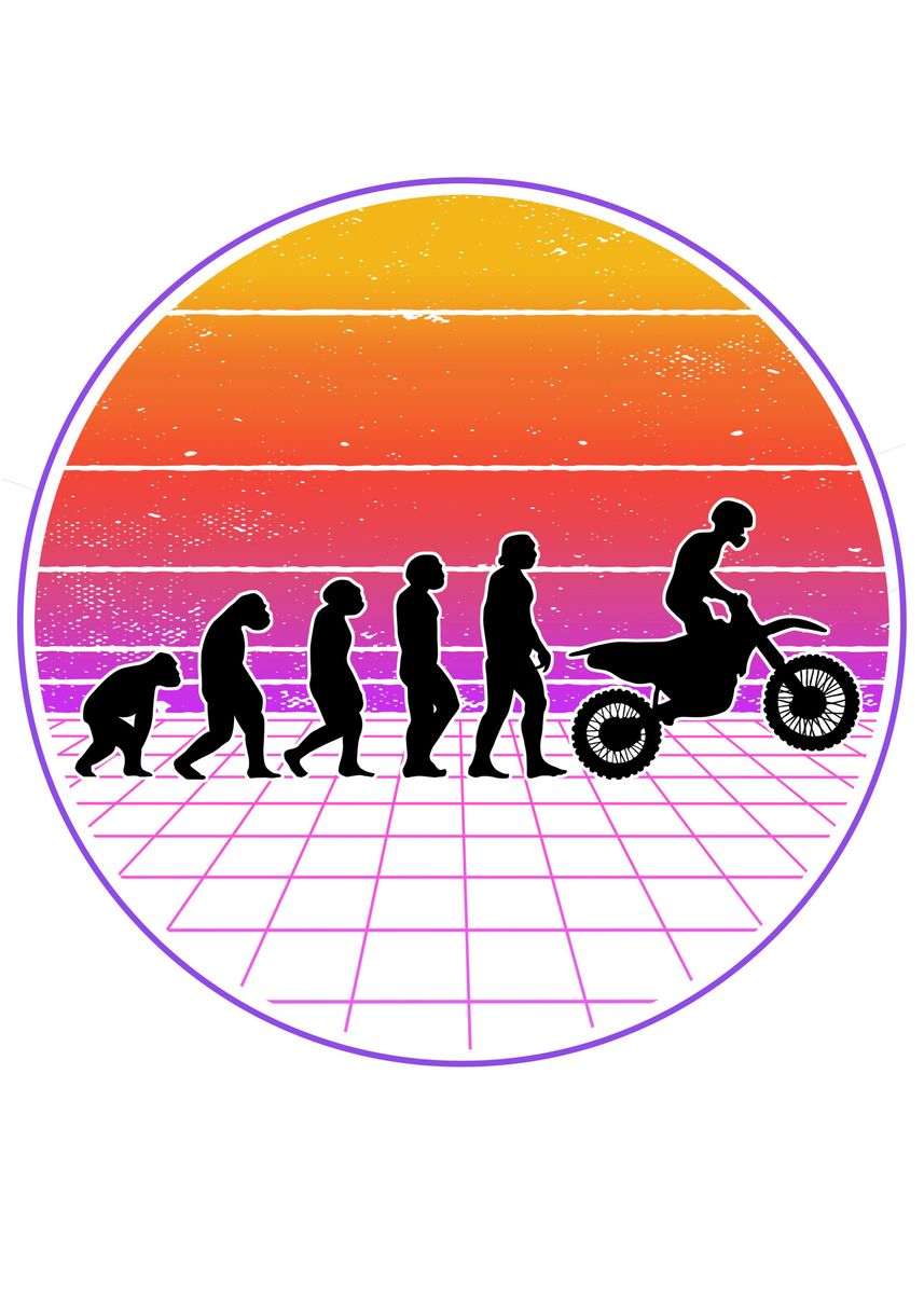 'Motocross Evolution' Poster, picture, metal print, paint by ...
