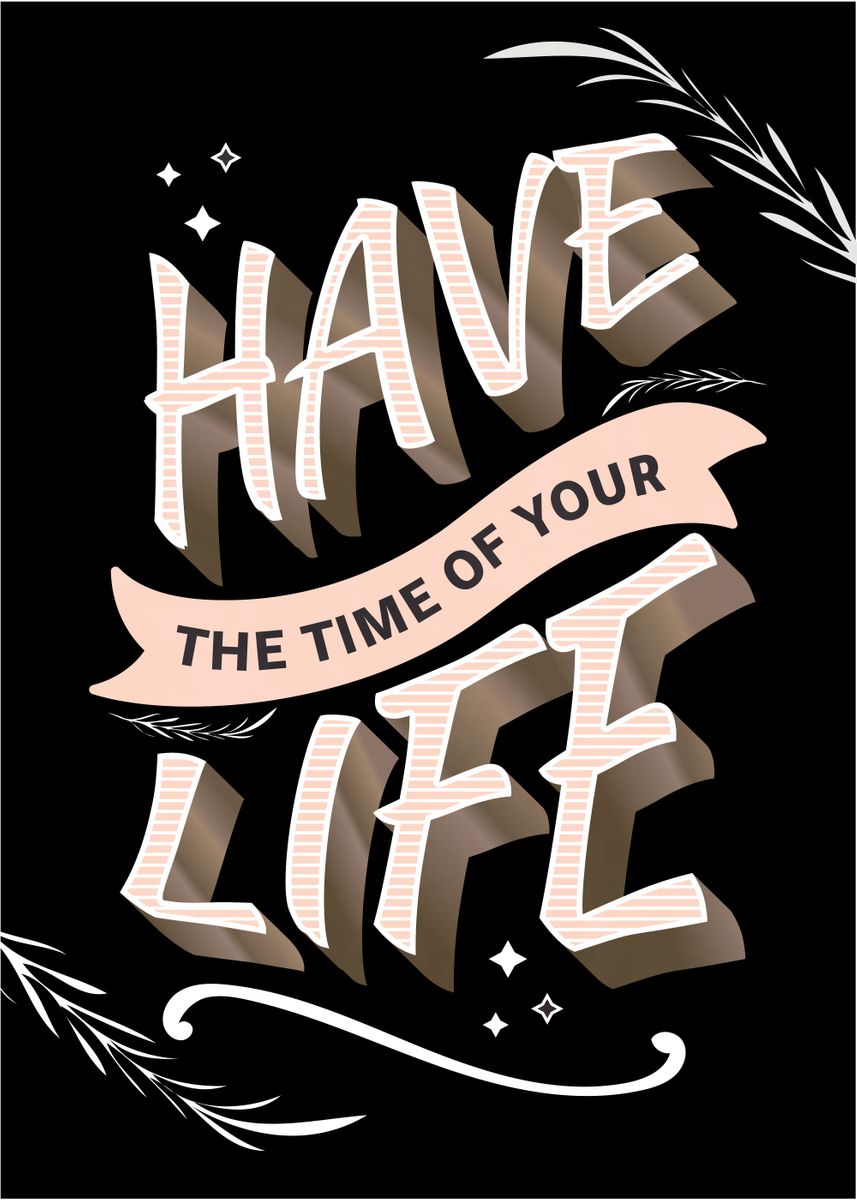 'Inspirational Quote Life' Poster, picture, metal print, paint by ...