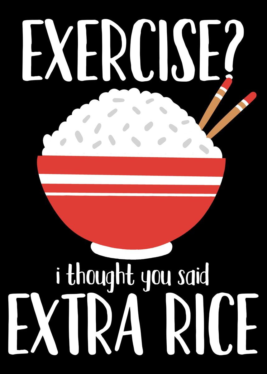 'Rice Extra Rice Exercise A' Poster by BLVCKPLATE | Displate