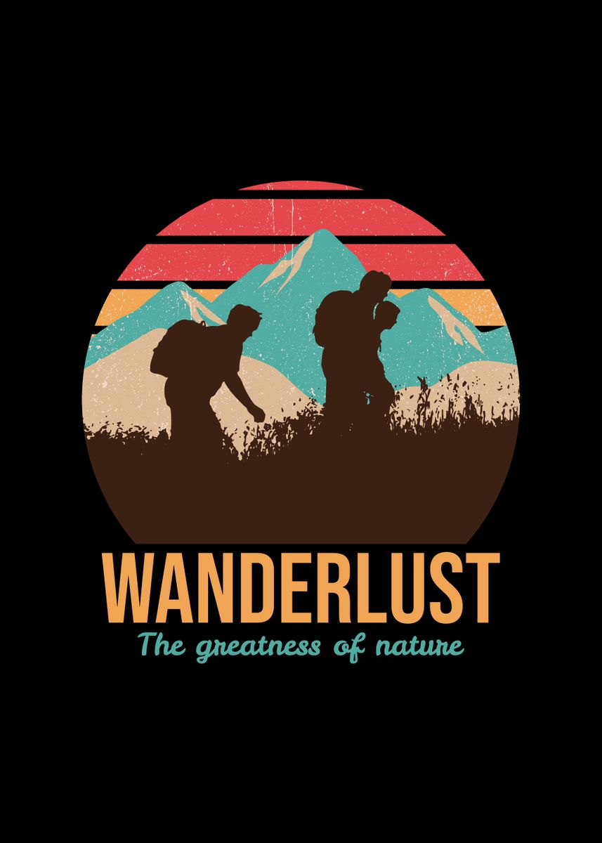 'Wanderlust' Poster, picture, metal print, paint by thetshirtshop2020 ...