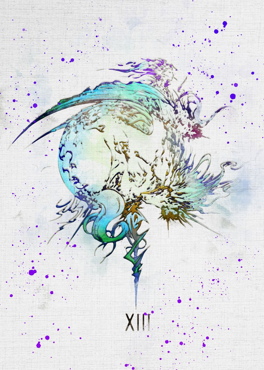 'Final Fantasy' Poster, picture, metal print, paint by Katty | Displate