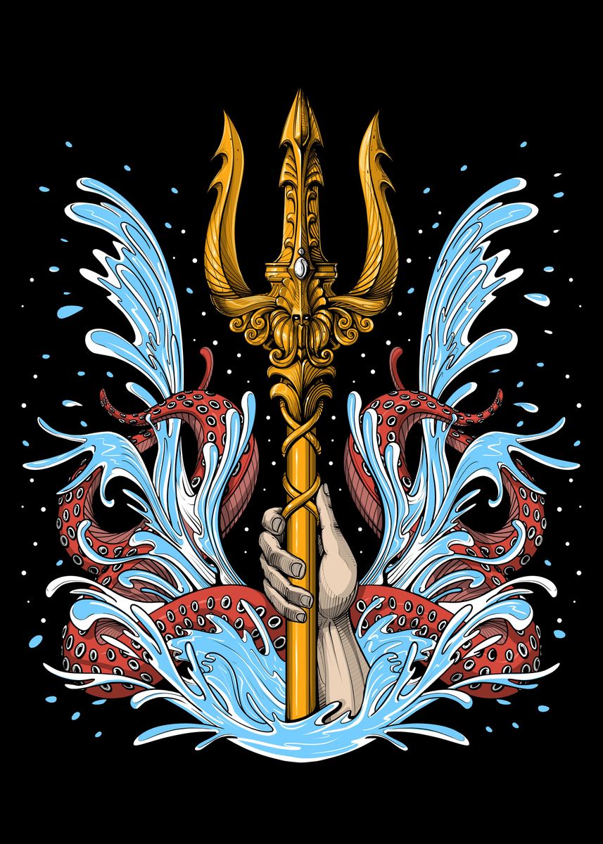 Poseidon Trident Wallpaper