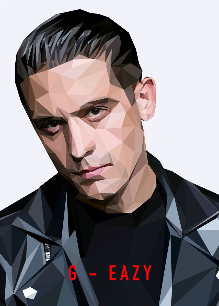 'G eazy' Poster, picture, metal print, paint by Lowpoly Posters | Displate