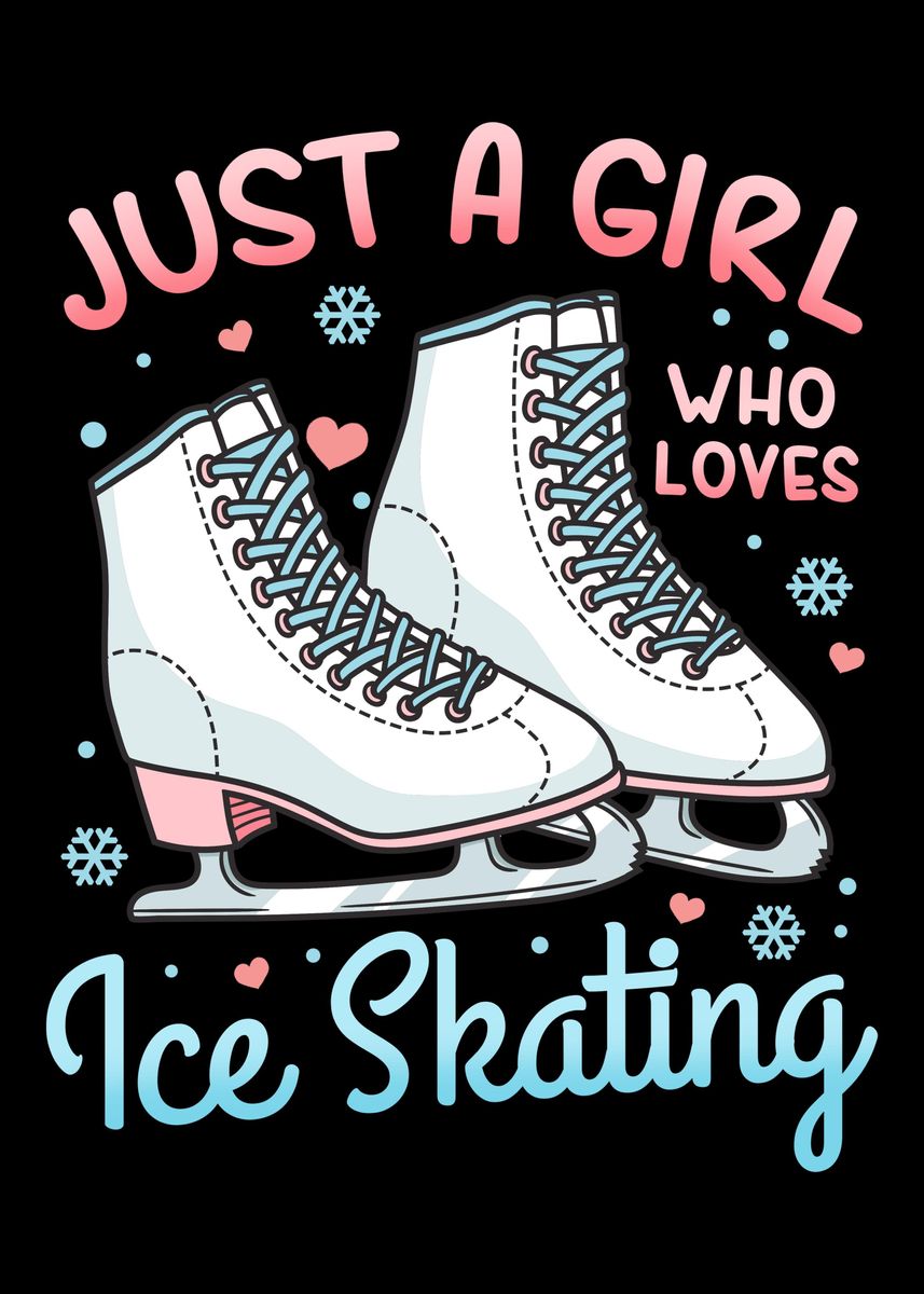 'Ice Skating Ice Skater Fig' Poster, picture, metal print, paint by ...