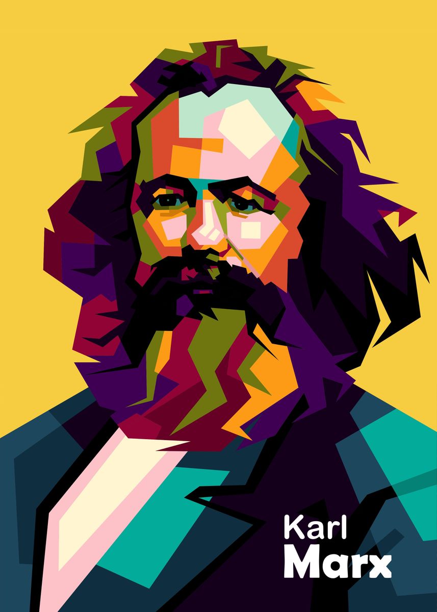 'Karl Marx in wpap' Poster, picture, metal print, paint by AMIRUDIN 06 ...