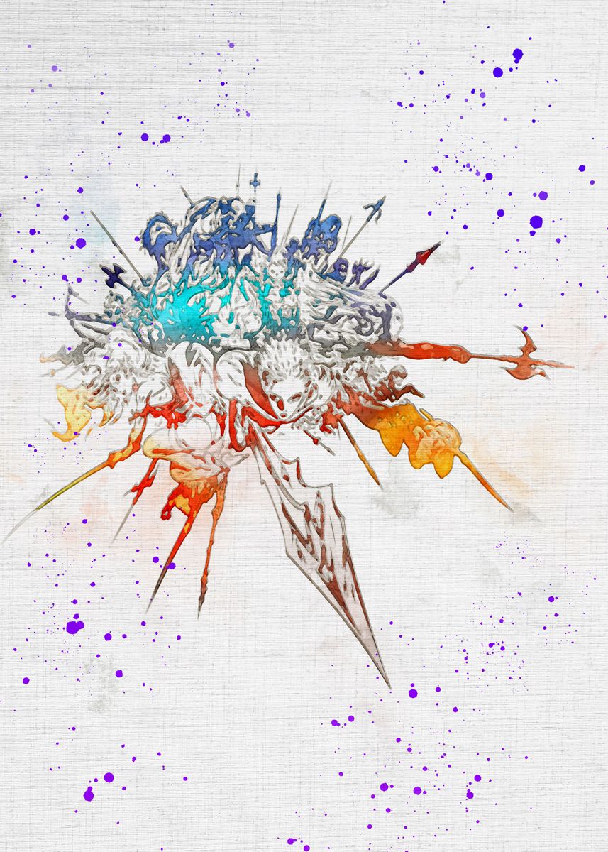 'Final Fantasy' Poster, picture, metal print, paint by Katty | Displate