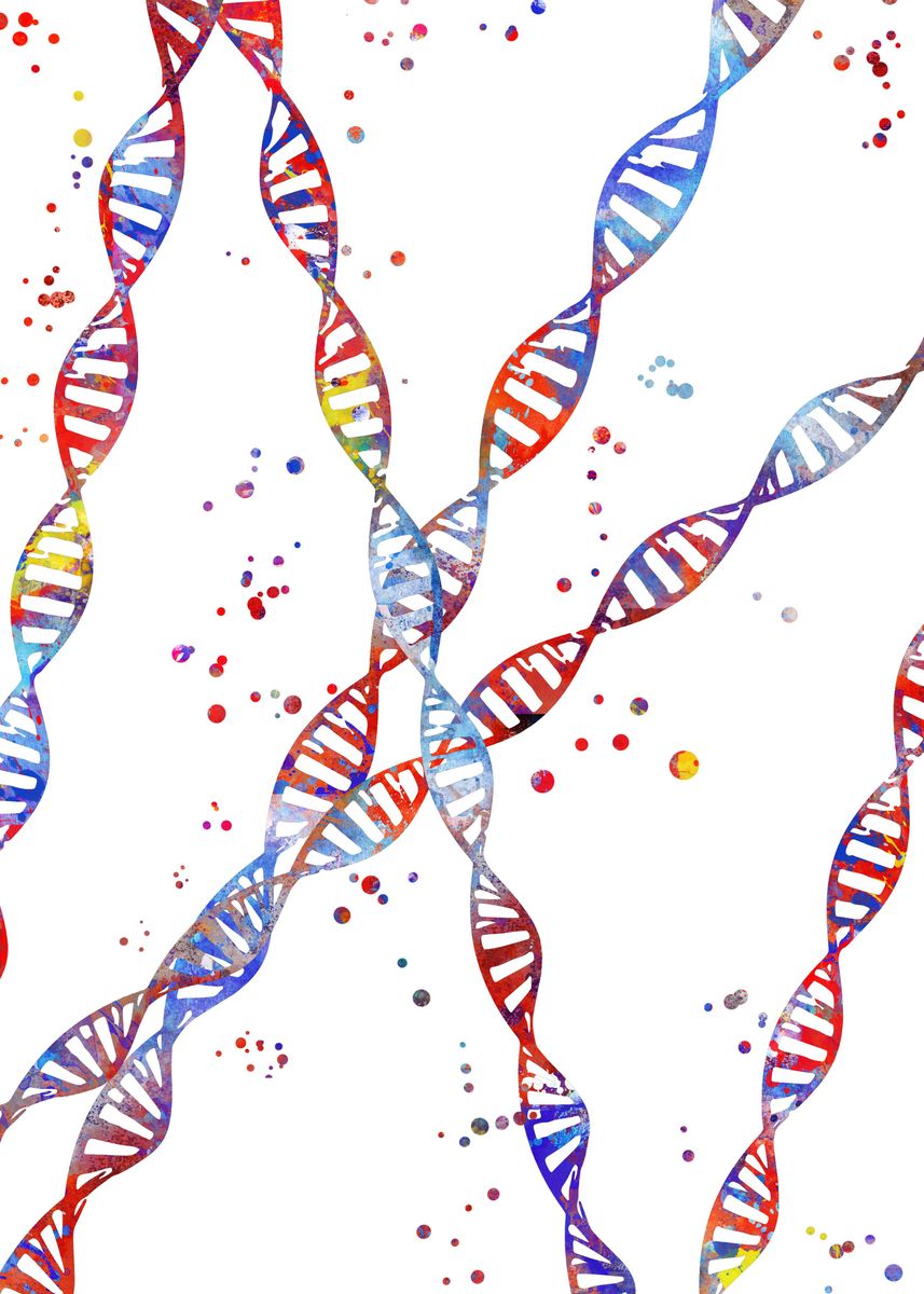 'DNA molecule ' Poster, picture, metal print, paint by RosaliasArt ...