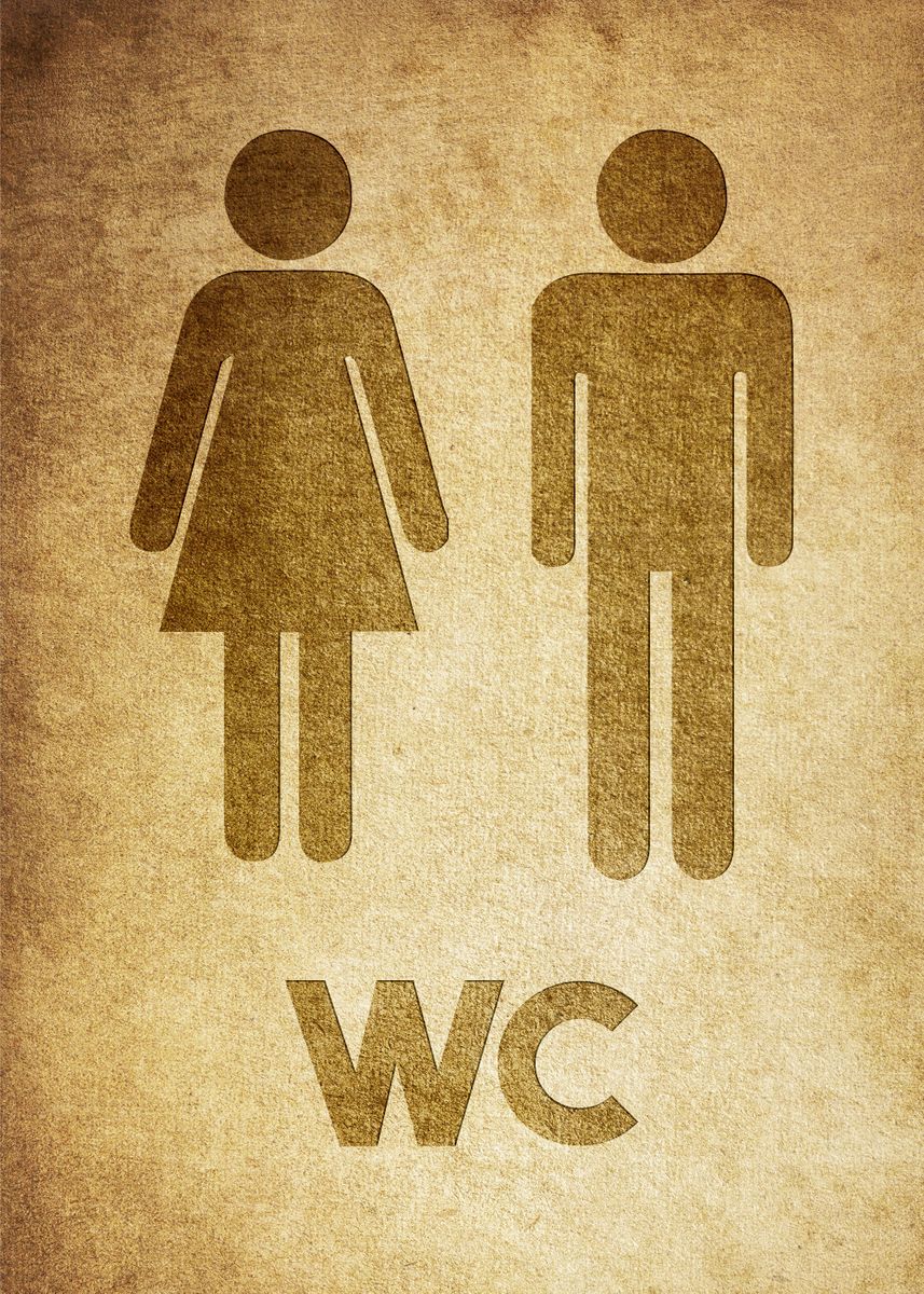 'Toilet' Poster, picture, metal print, paint by Kenny Studio | Displate