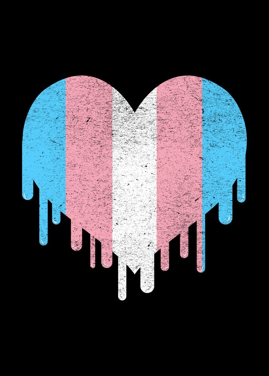 'Transgender Heart' Poster, picture, metal print, paint by queerappear ...