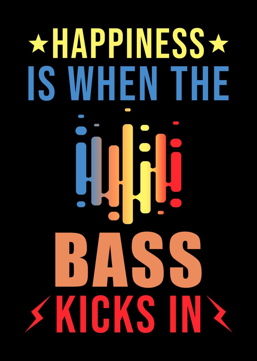 'Bass' Poster, picture, metal print, paint by schmugo | Displate