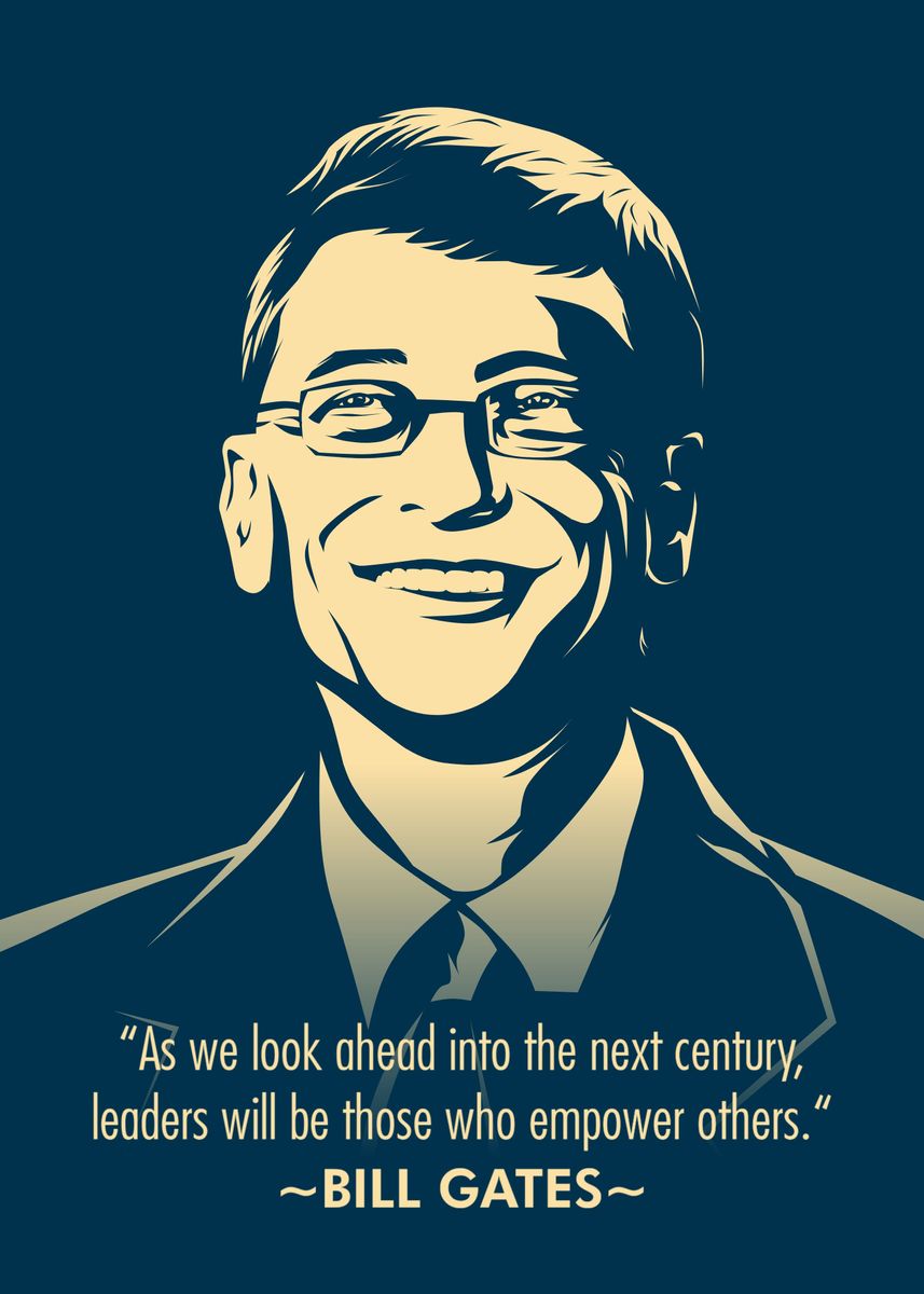 'Bill Gates' Poster, picture, metal print, paint by Miracle Studio ...