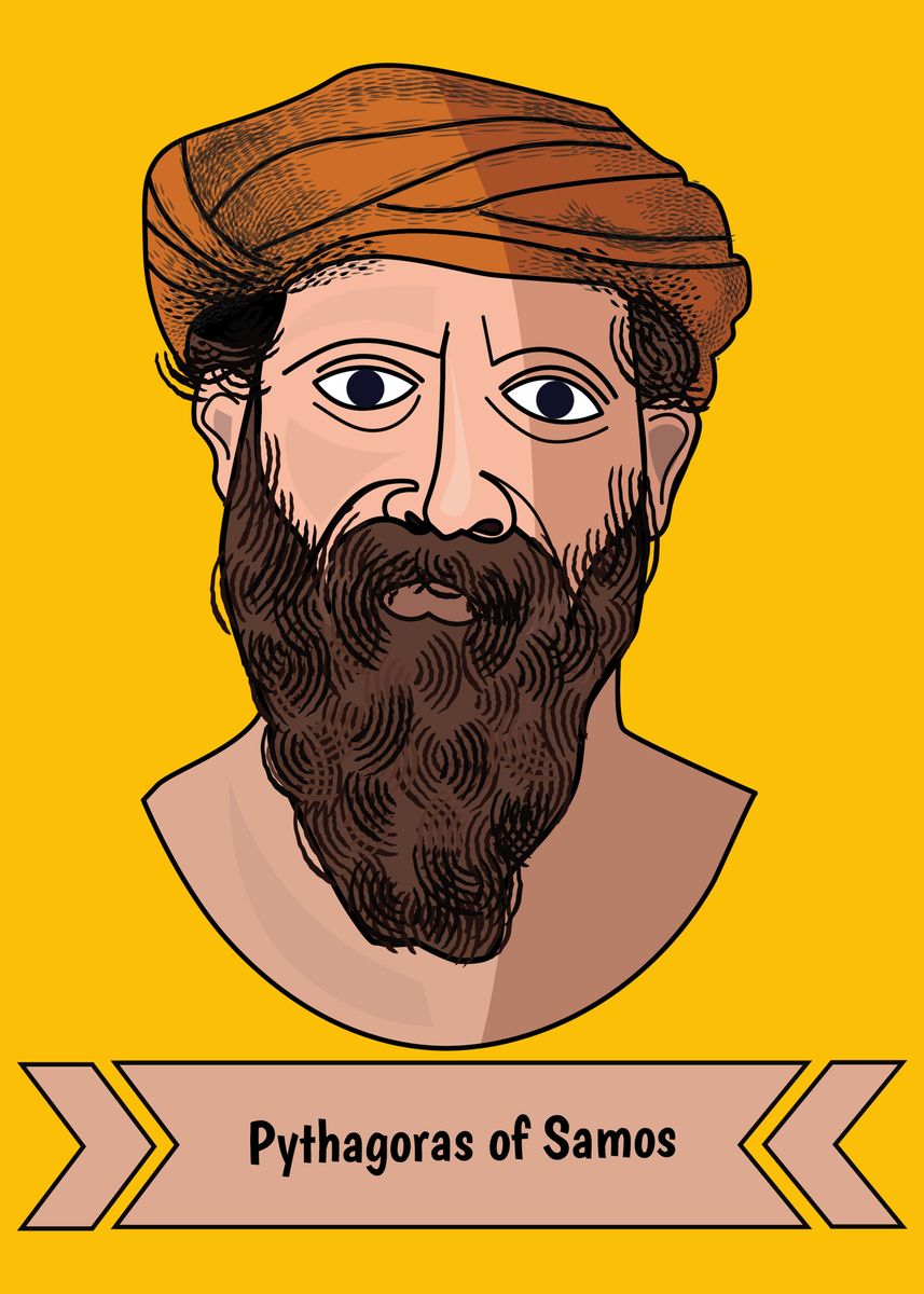 'Pythagoras portrait' Poster, picture, metal print, paint by KARTICK ...