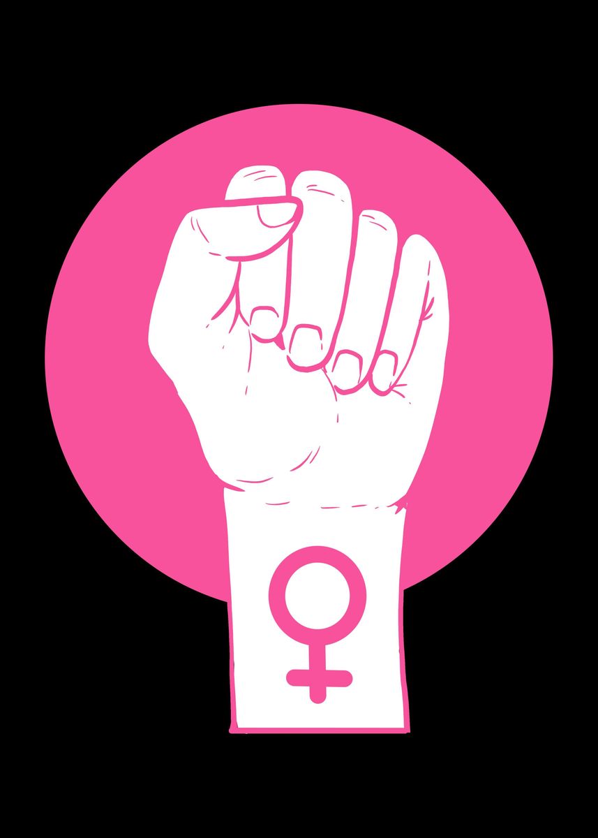 'Feminist Power' Poster, picture, metal print, paint by FunnyGifts ...