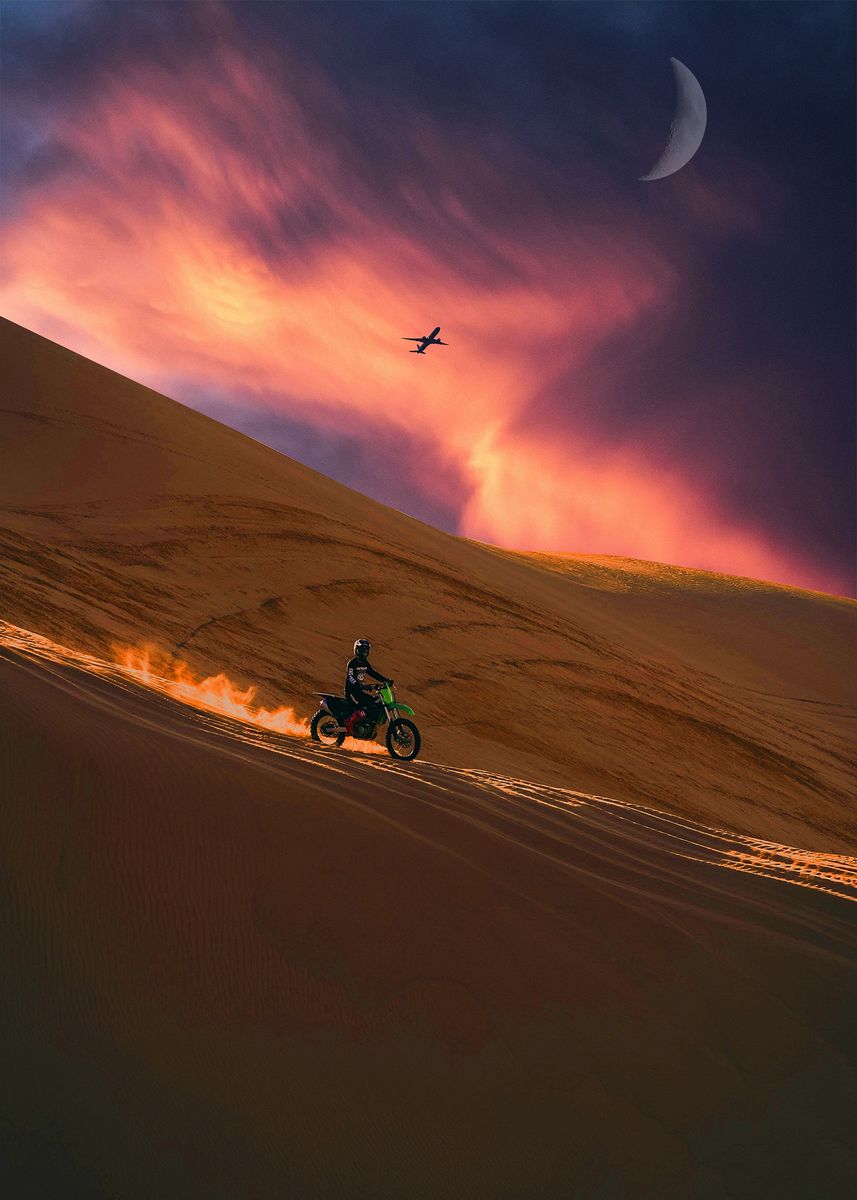 'Desert Race' Poster, picture, metal print, paint by Shaheen Khan ...