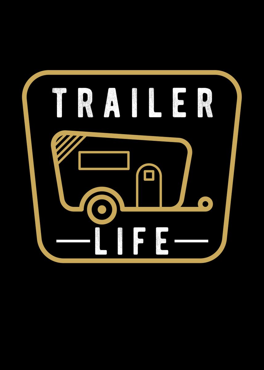 'Camping Caravan Trailer' Poster, picture, metal print, paint by ZS C O ...