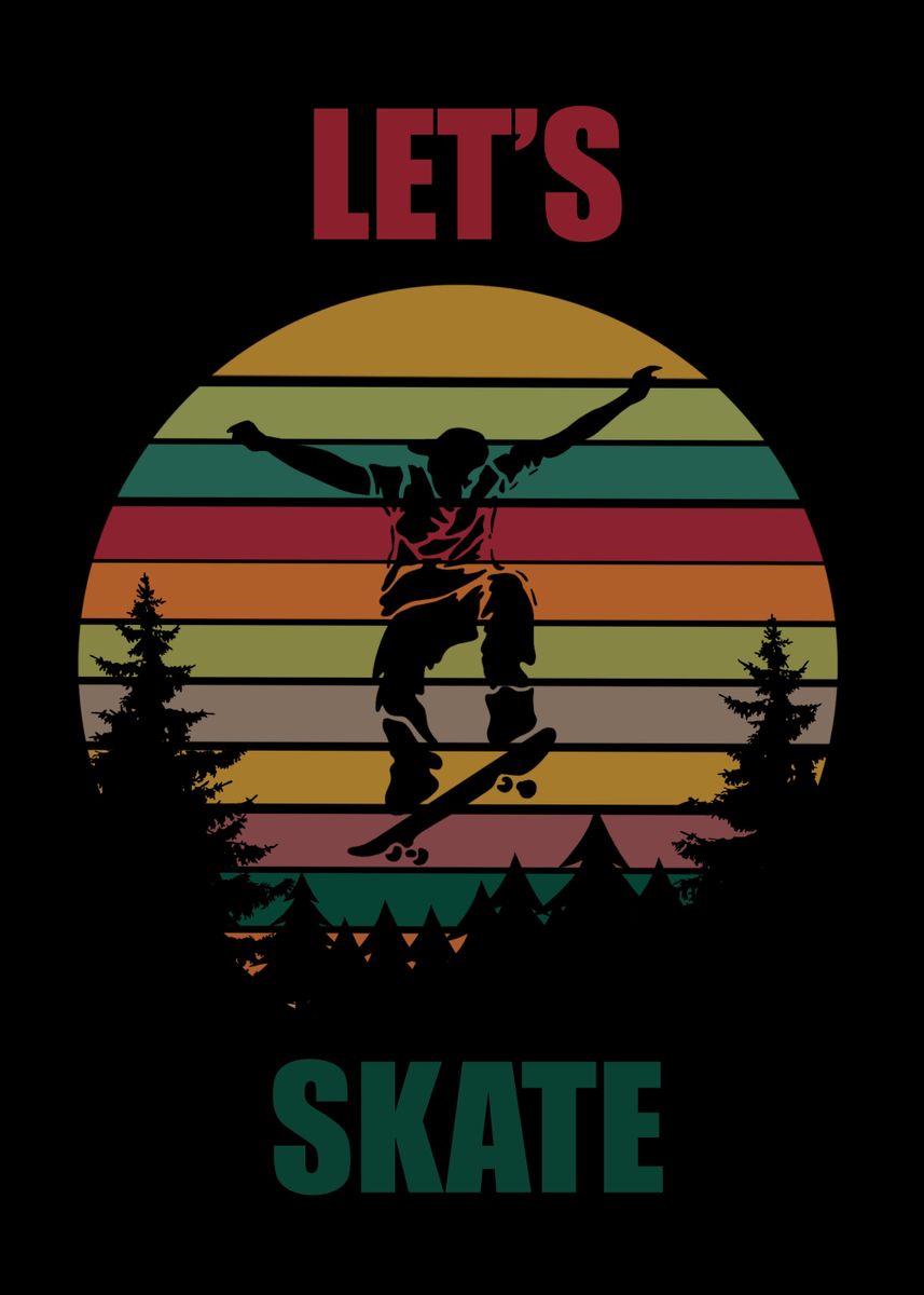 'SkateBoard' Poster by Lardis Art | Displate