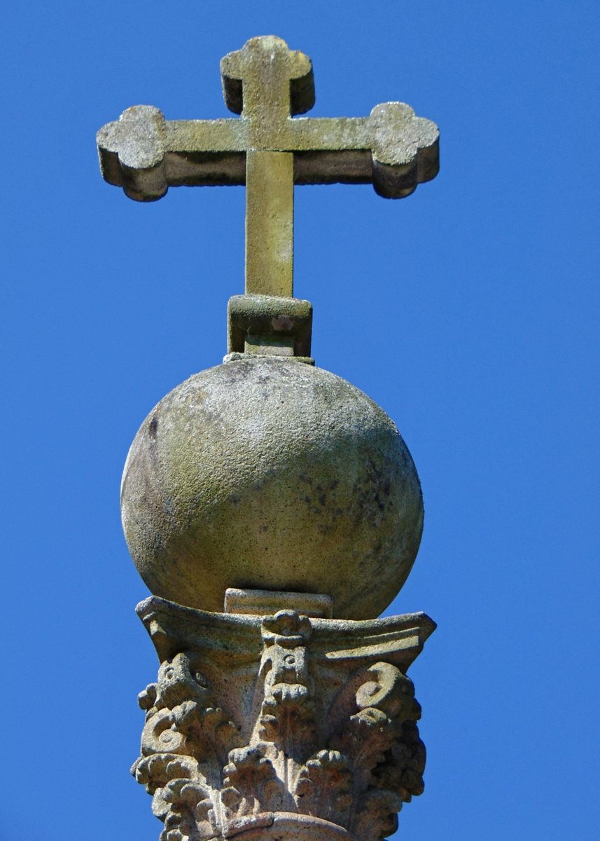 'Traditional Stone Cross 02' Poster, picture, metal print, paint by ...