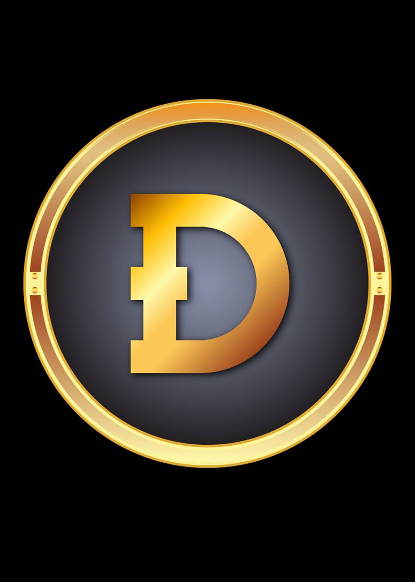 'Dogecoin Gold' Poster, picture, metal print, paint by Max Ronn | Displate