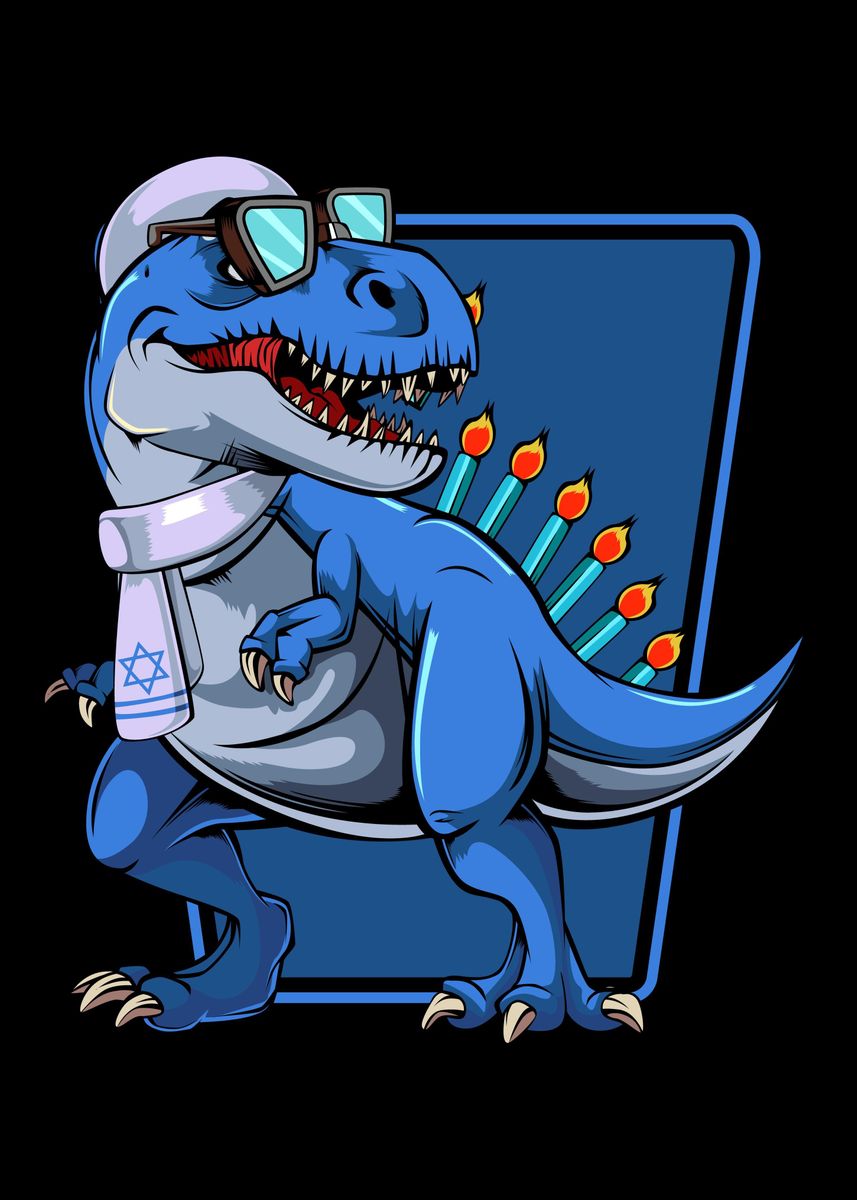 'Rex TRex Dinosaur Jewish' Poster by SWAYSHIRT | Displate