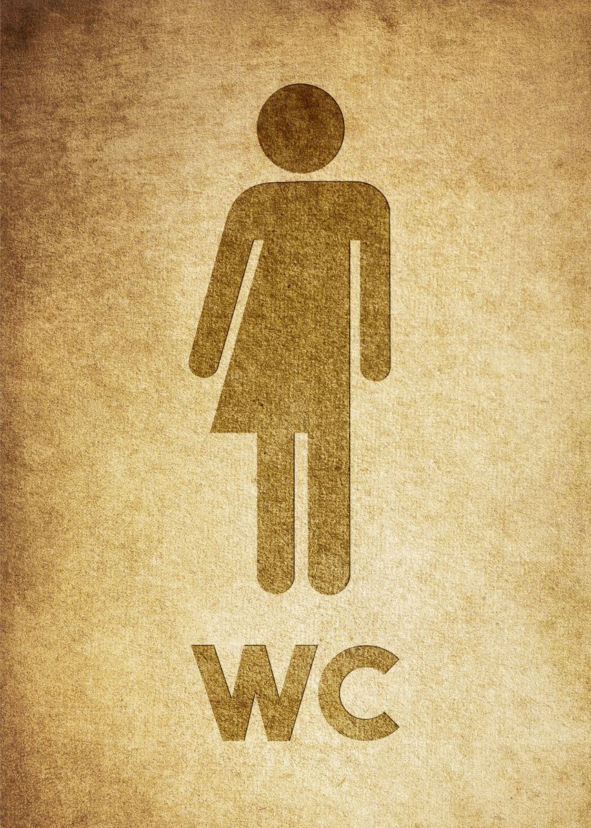 'Toilet' Poster, picture, metal print, paint by Kenny Studio | Displate