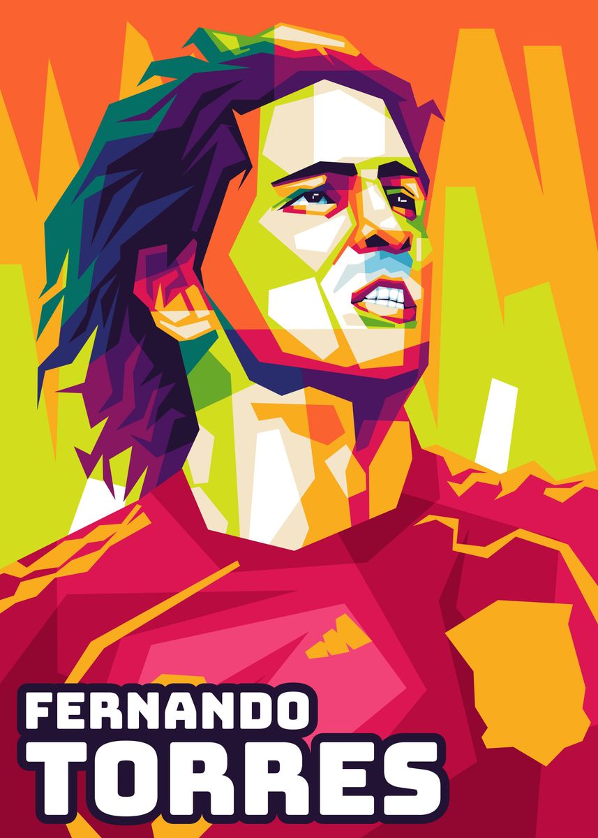 'Fernando Torres' Poster, picture, metal print, paint by Zull | Displate