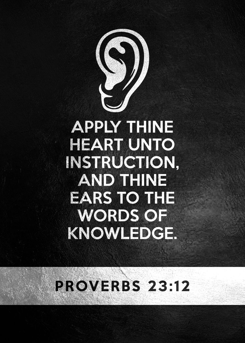 'Proverbs 23 12' Poster by ABConcepts | Displate