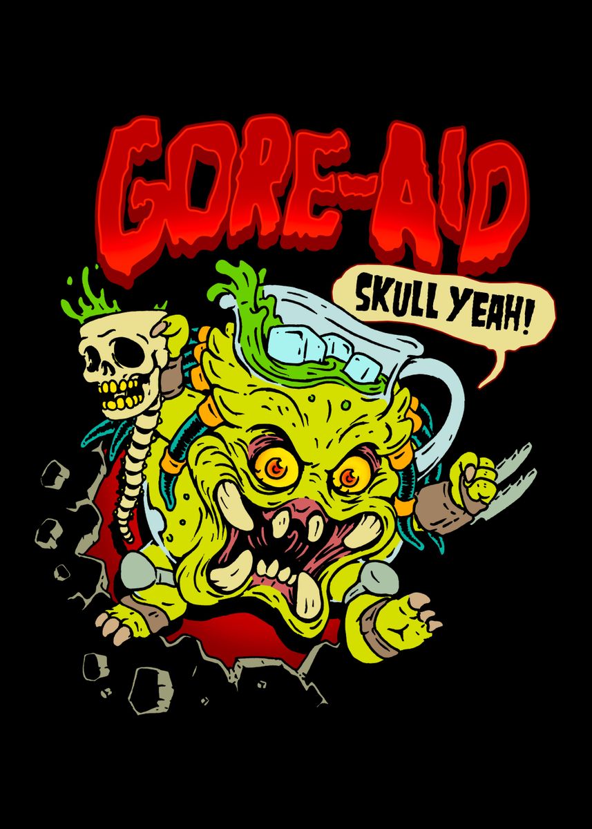 'Gore Aid' Poster, picture, metal print, paint by Monsters and Martians ...