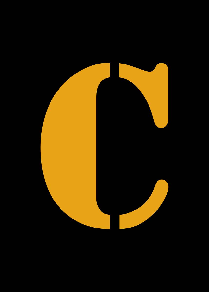 'C poster' Poster, picture, metal print, paint by Coffee Design | Displate