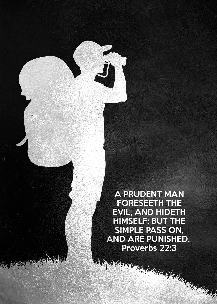 'Proverbs 22 3' Poster, picture, metal print, paint by ABConcepts ...