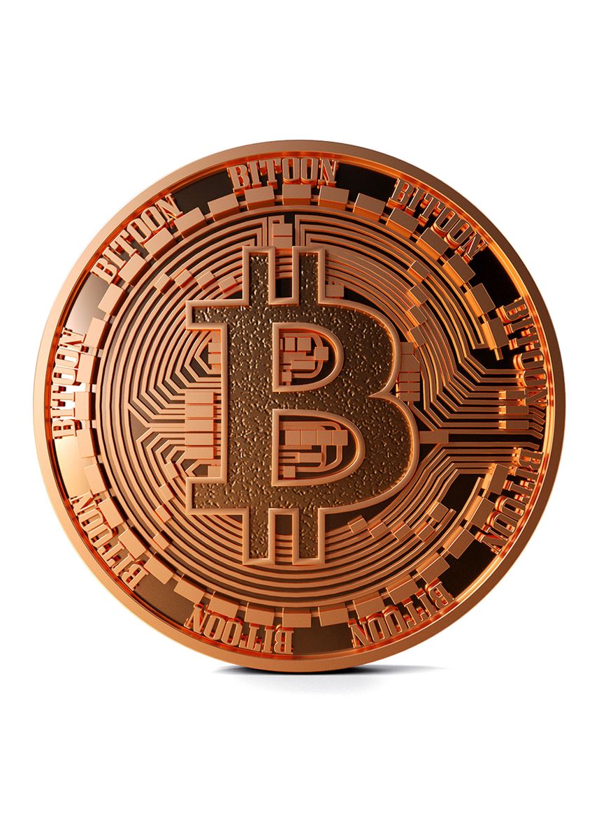 'Bitcoin BTC Gold' Poster by Max Ronn | Displate