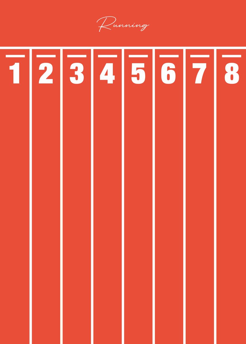 'Sports Running Wall Art' Poster by Human Shadow | Displate