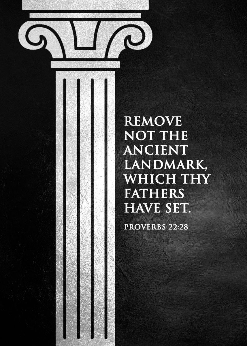 'Proverbs 22 28' Poster, picture, metal print, paint by ABConcepts ...