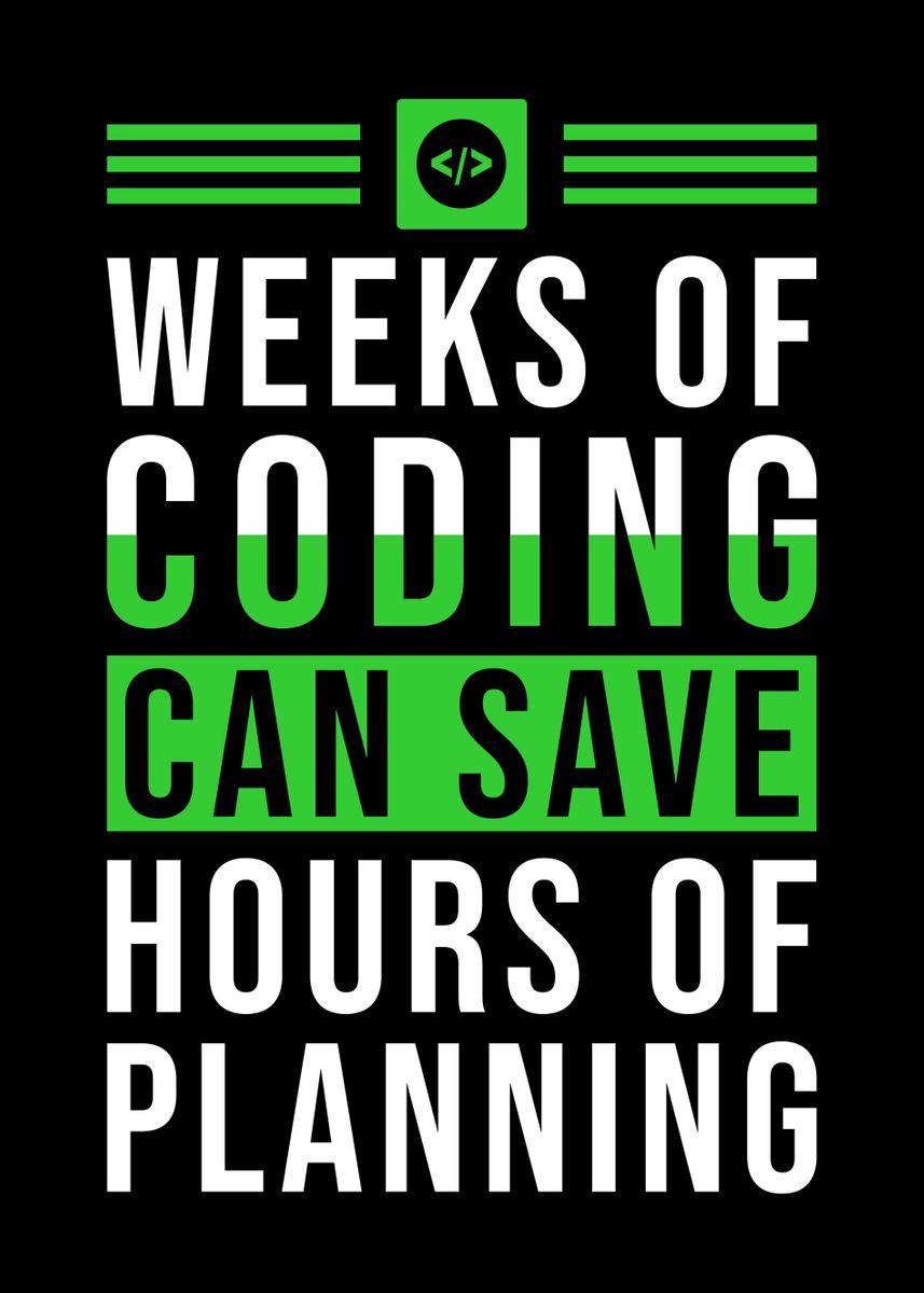 'Coder Gift' Poster, picture, metal print, paint by schmugo | Displate