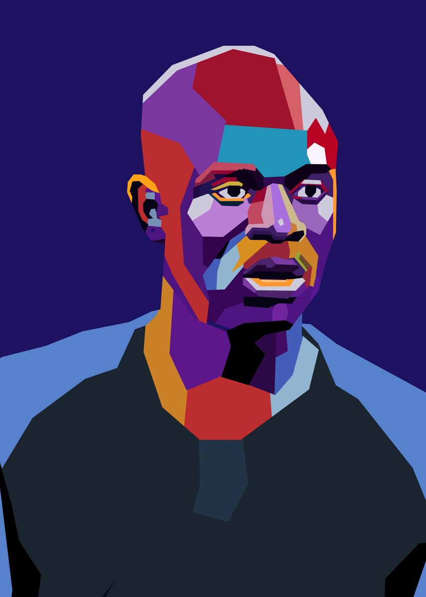 'ngolo kante' Poster, picture, metal print, paint by Ray Mason | Displate