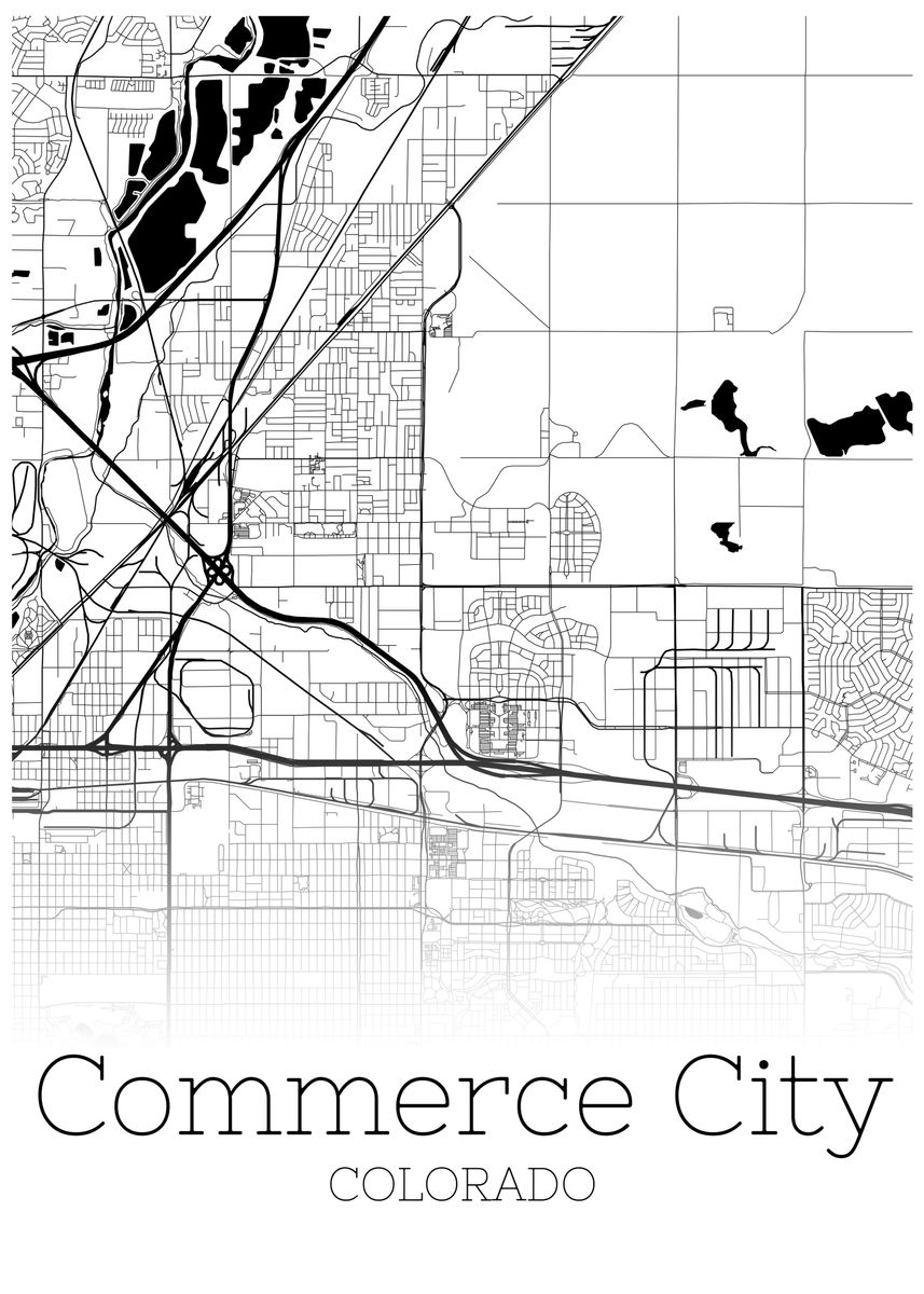 'Commerce City Colorado' Poster, picture, metal print, paint by ...