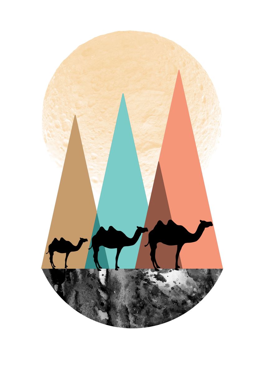 'Camels' Poster by RosaliasArt | Displate