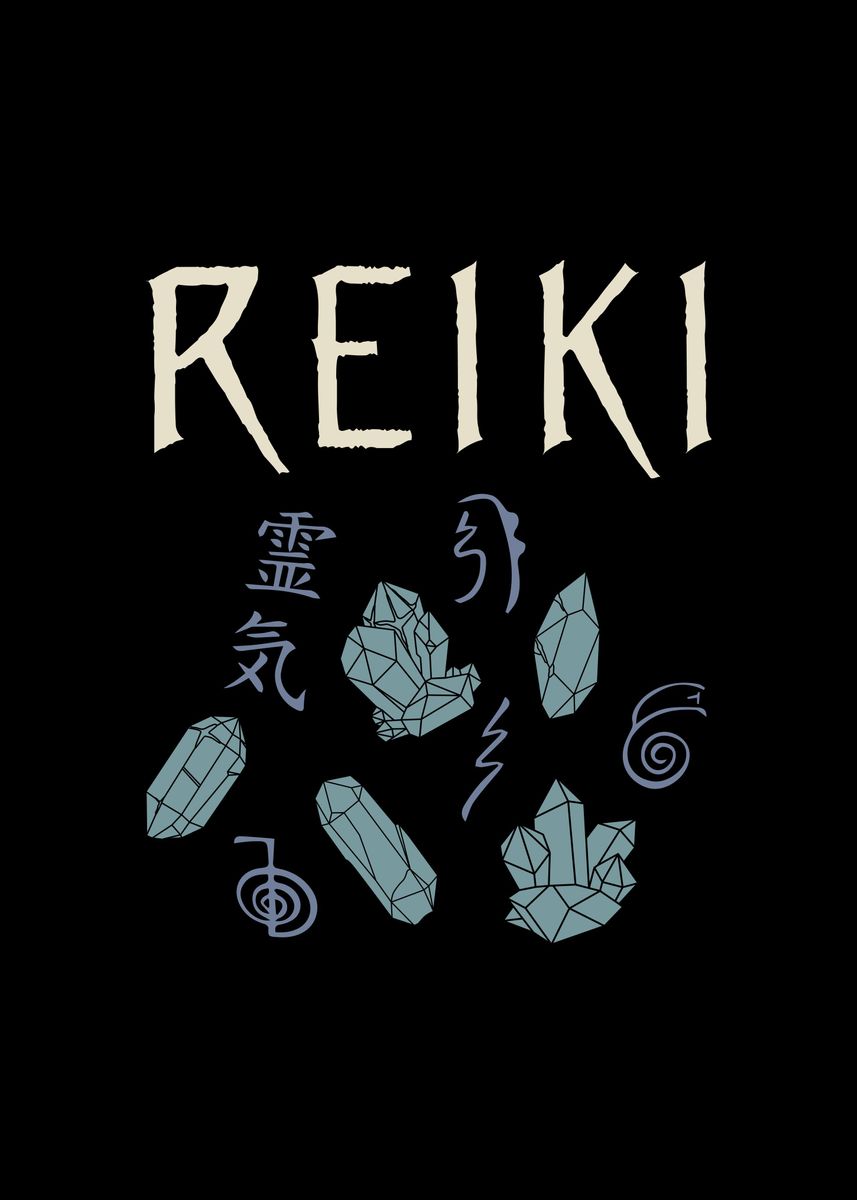'Reiki Symbols Gift Idea' Poster, picture, metal print, paint by TW ...